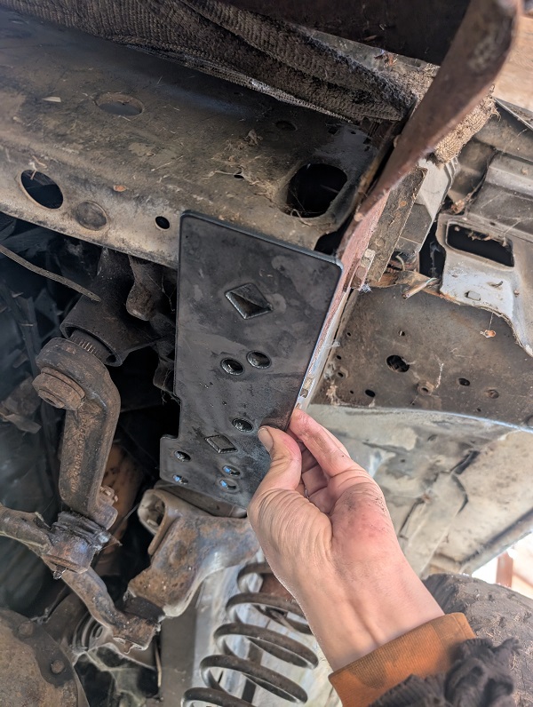 Jeep Cherokee XJ Comanche MJ Bottom Steering Box Reinforcement Plate ...